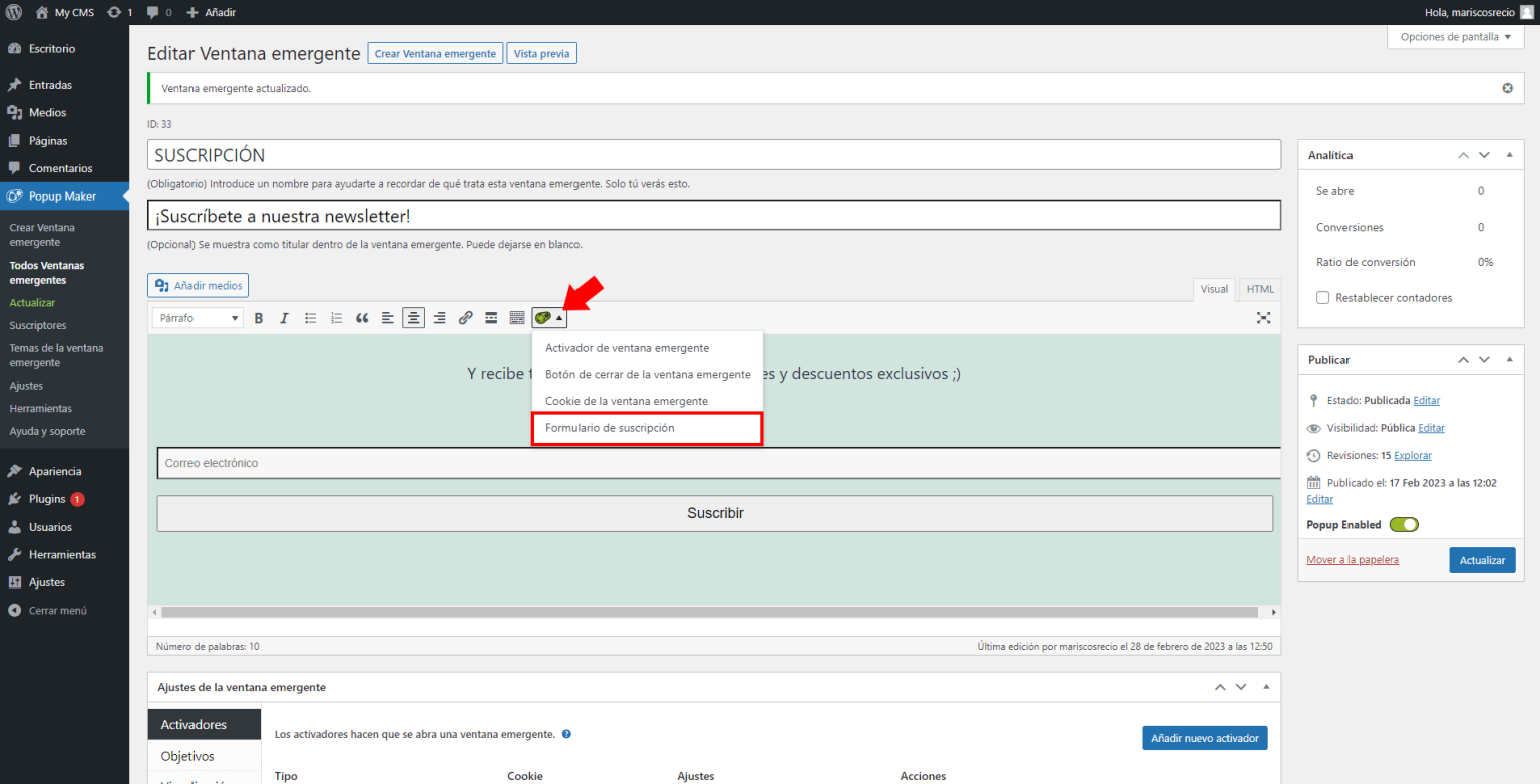 Cómo crear ventana emergente (pop up) en WordPress | El blog de Loading