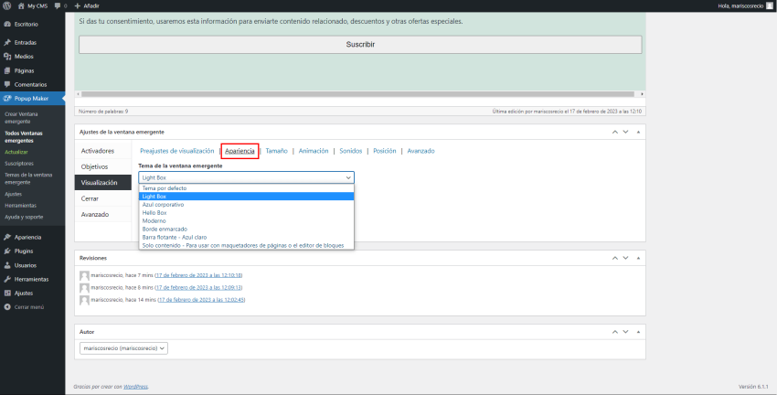 Crear ventanas emergentes pop-ups en WordPress Paso a paso
